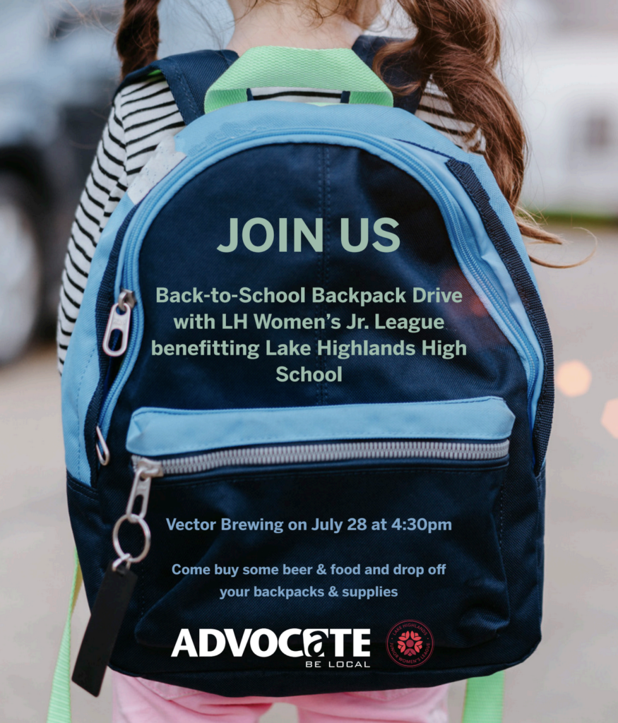 Backpack Drive Benefiting Lake Highlands High School - Lake Highlands